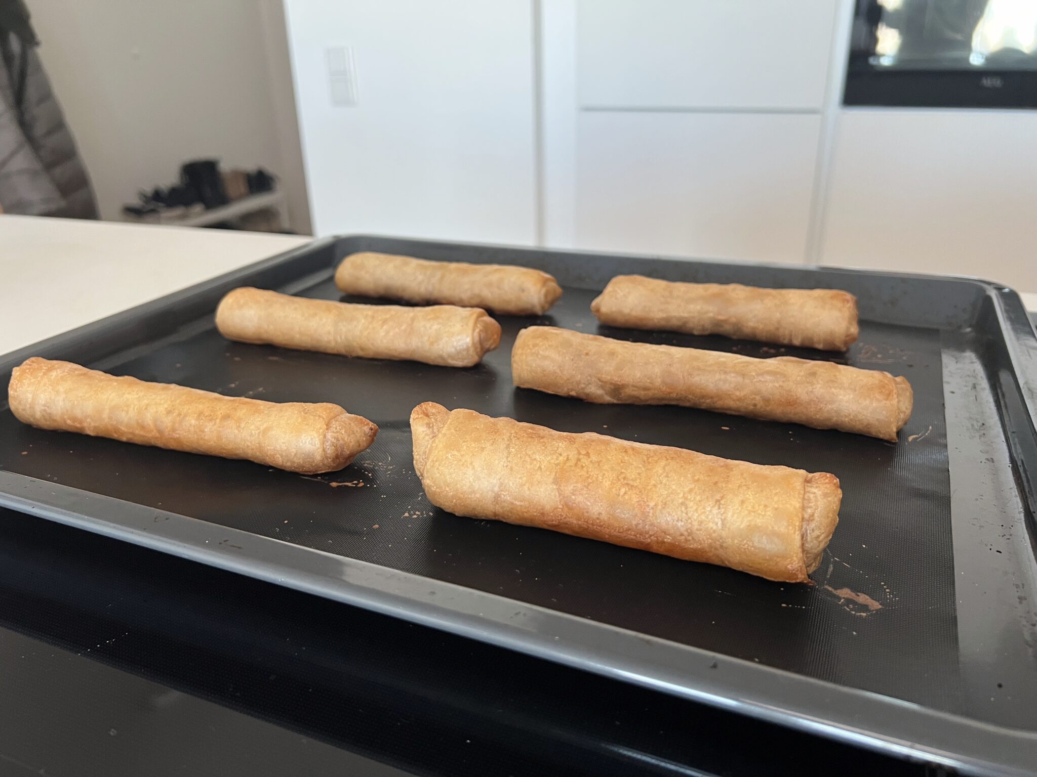 Baked Rice Paper Spring Rolls